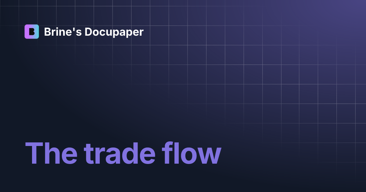 The trade flow | Brine's Docupaper